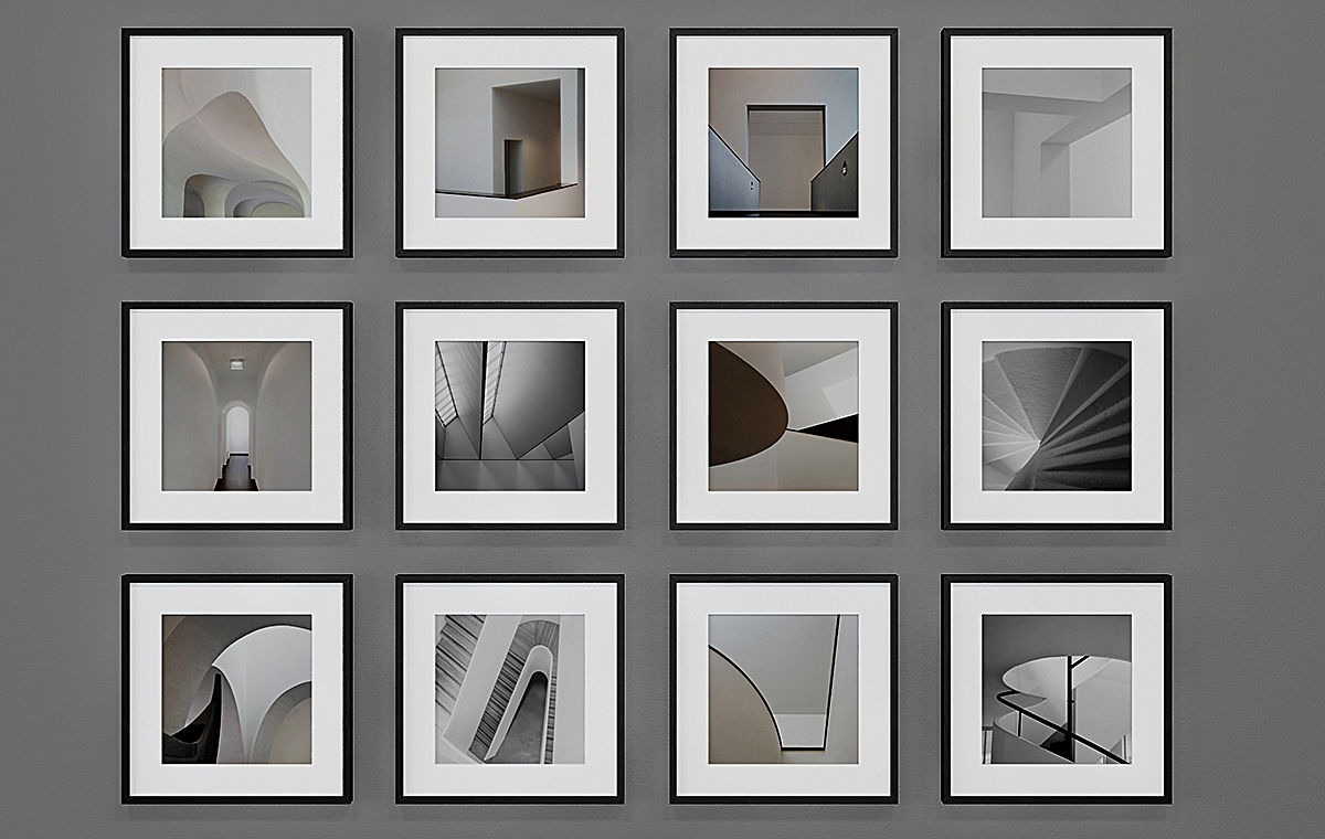 H03 0122现代简约抽象黑白挂画组合3d模型下载 【集简空间】「每日更新」