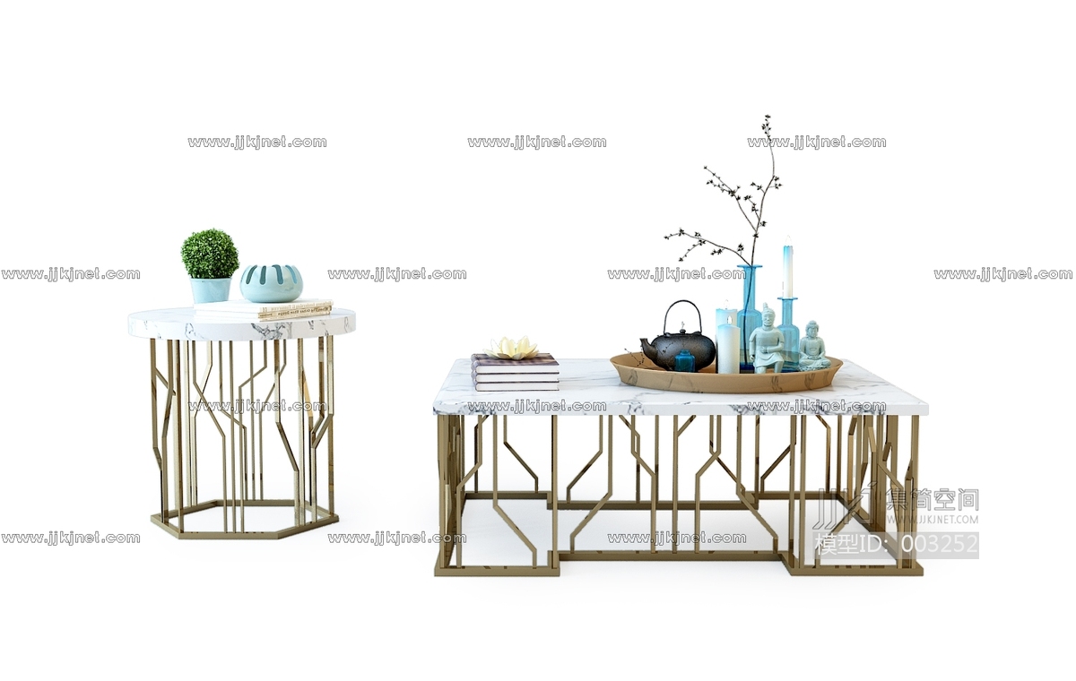 X19-0420茶几3d模型下载-【集简空间】「每日更新」
