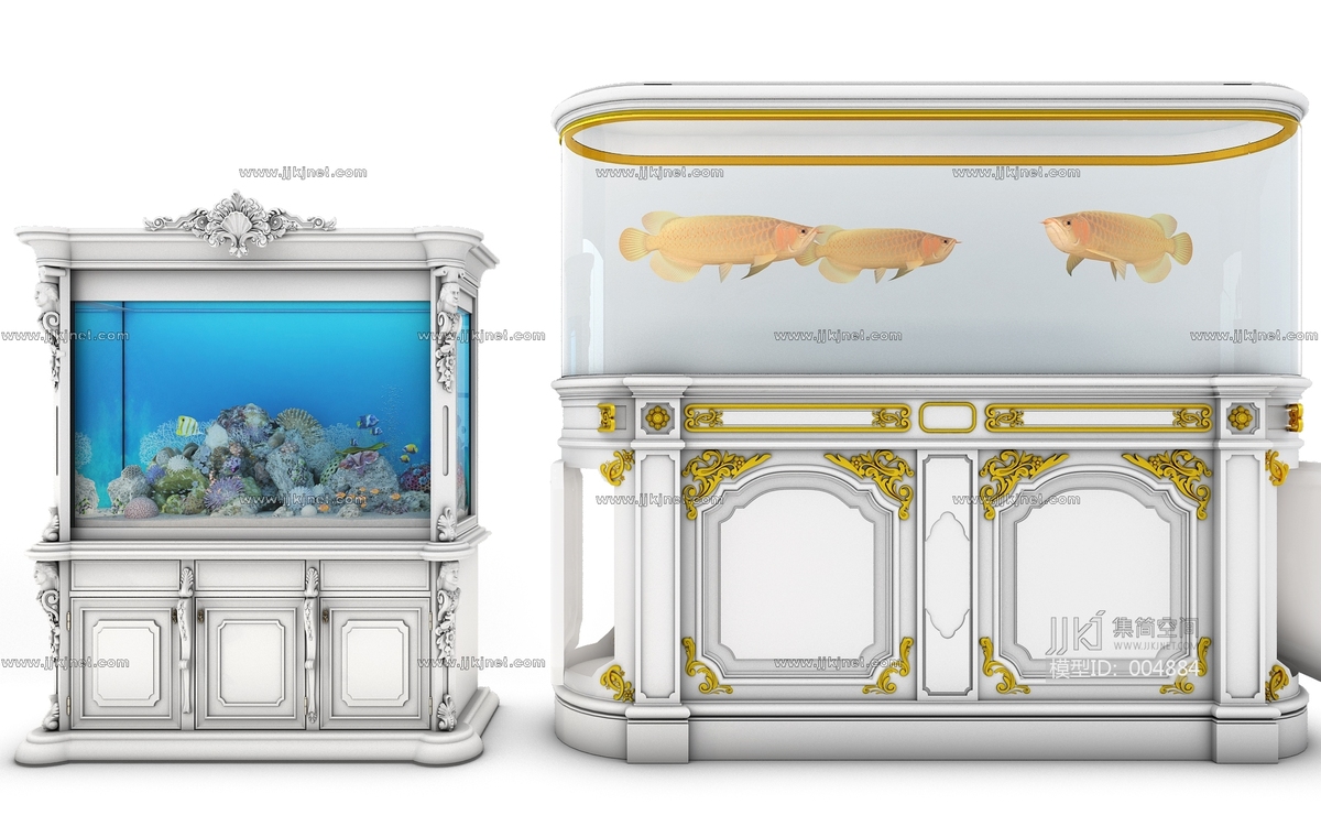 Z07-0713鱼缸3d模型下载-【集简空间】「每日更新」
