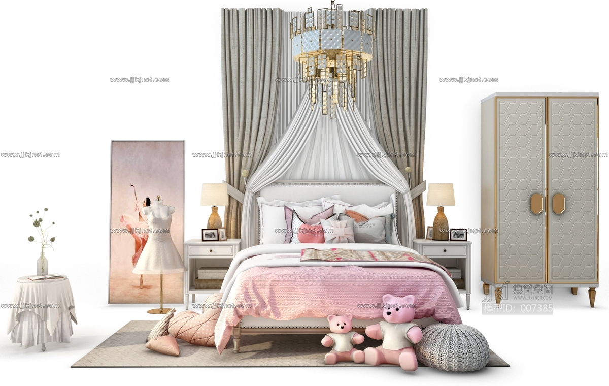 Z05-0803-儿童床3d模型下载-【集简空间】「每日更新」