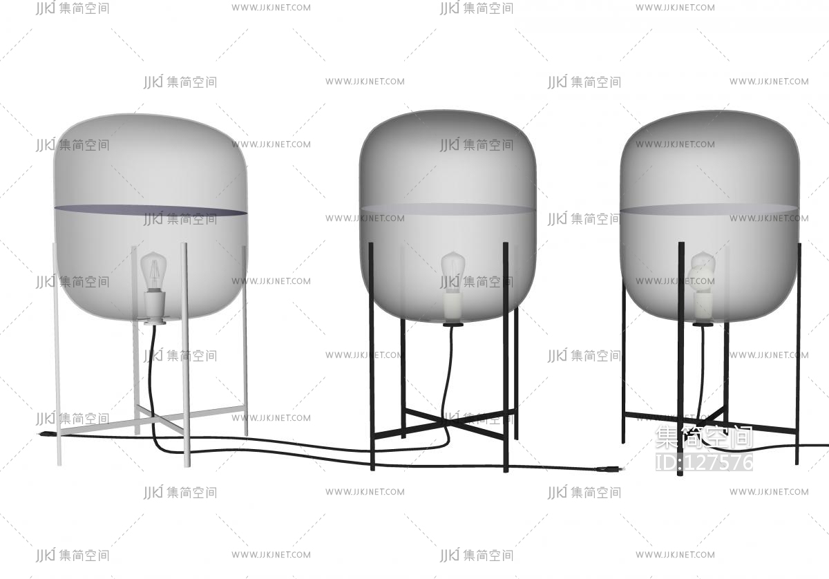 现代台灯 Su草图模型下载 【集简空间】「每日更新」