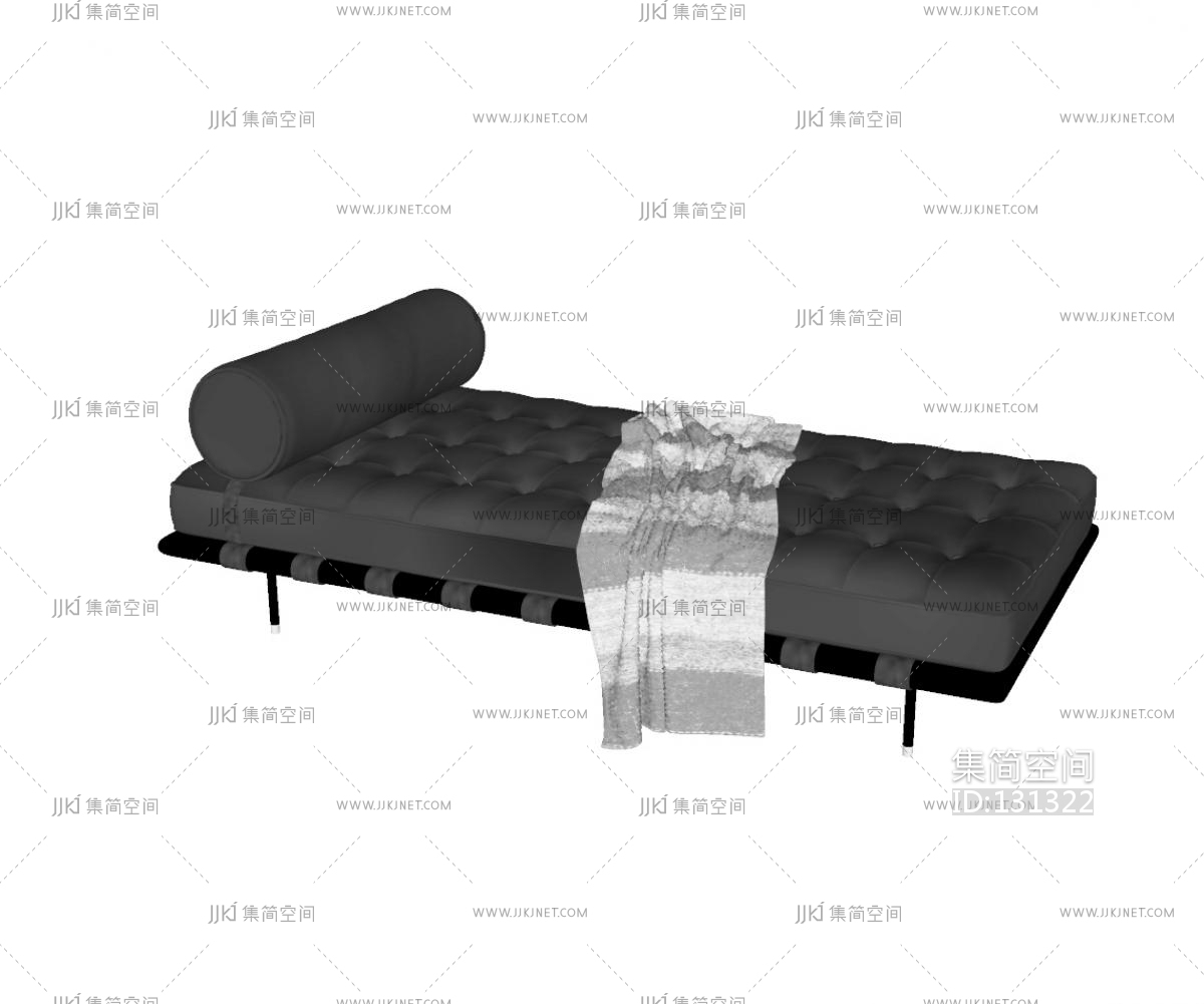 现代沙发榻su草图模型下载 【集简空间】「每日更新」