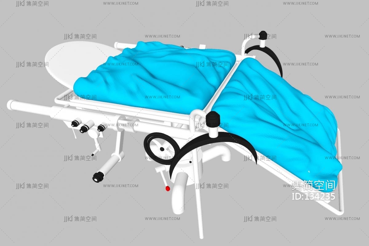 现代精神病床手术台医疗器械器材设备su模型su草图模型下载 【集简空间】「每日更新」