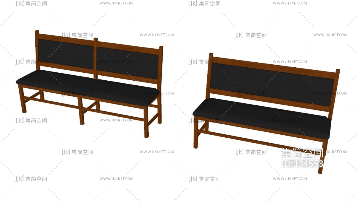 现代候审椅 等候椅su模型su草图模型下载 【集简空间】「每日更新」