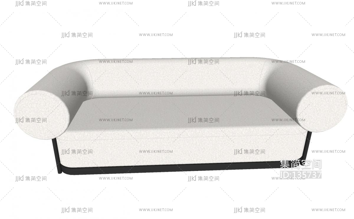 Poliform 现代双人沙发su模型su草图模型下载 【集简空间】「每日更新」