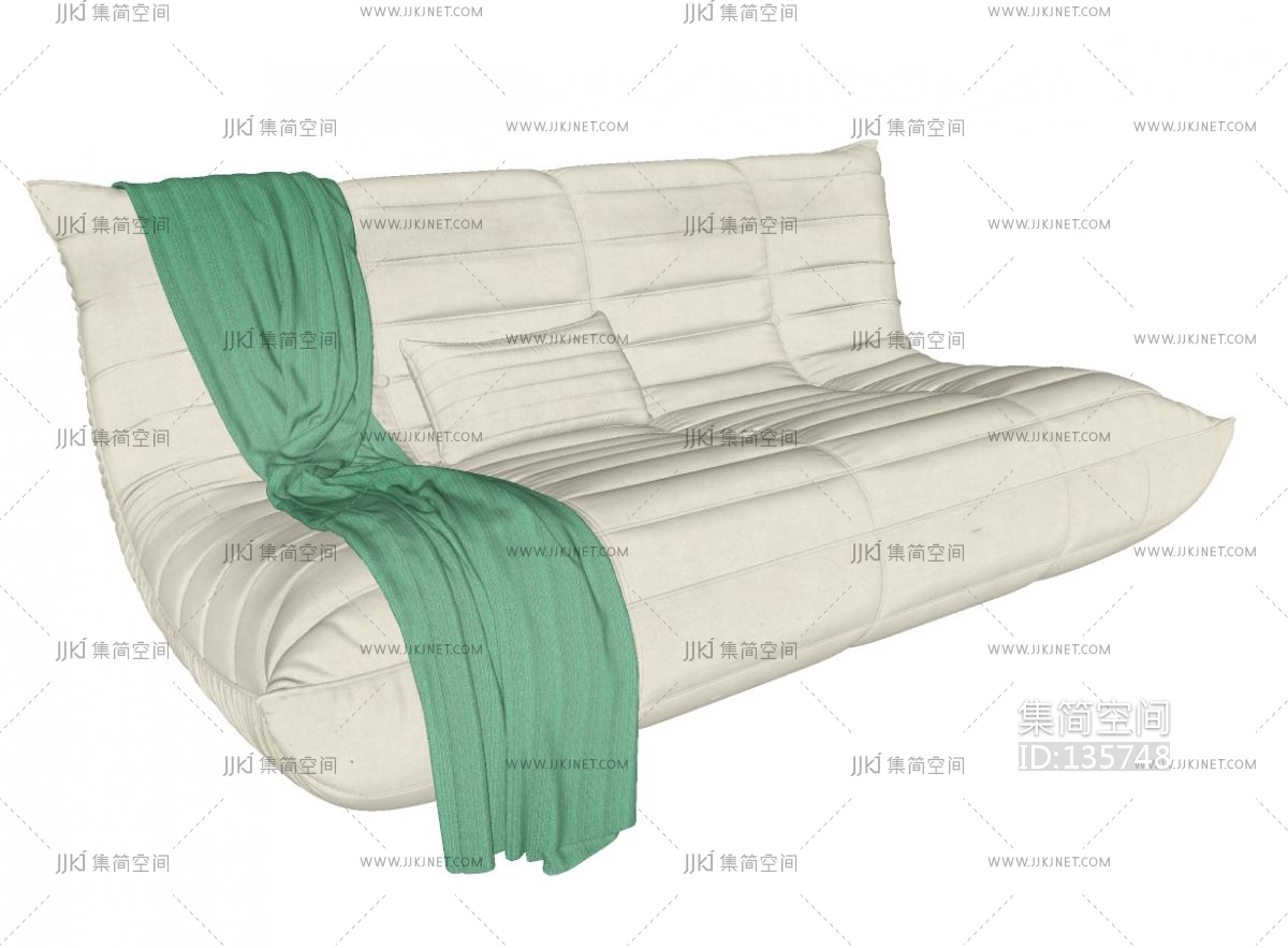 Togo现代懒人沙发su模型su草图模型下载 【集简空间】「每日更新」