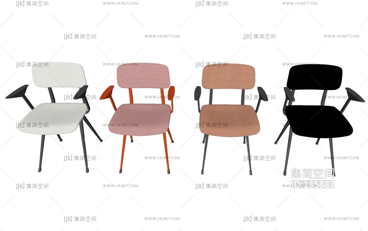Hay Result现代单椅 Su模型su草图模型下载 【集简空间】「每日更新」