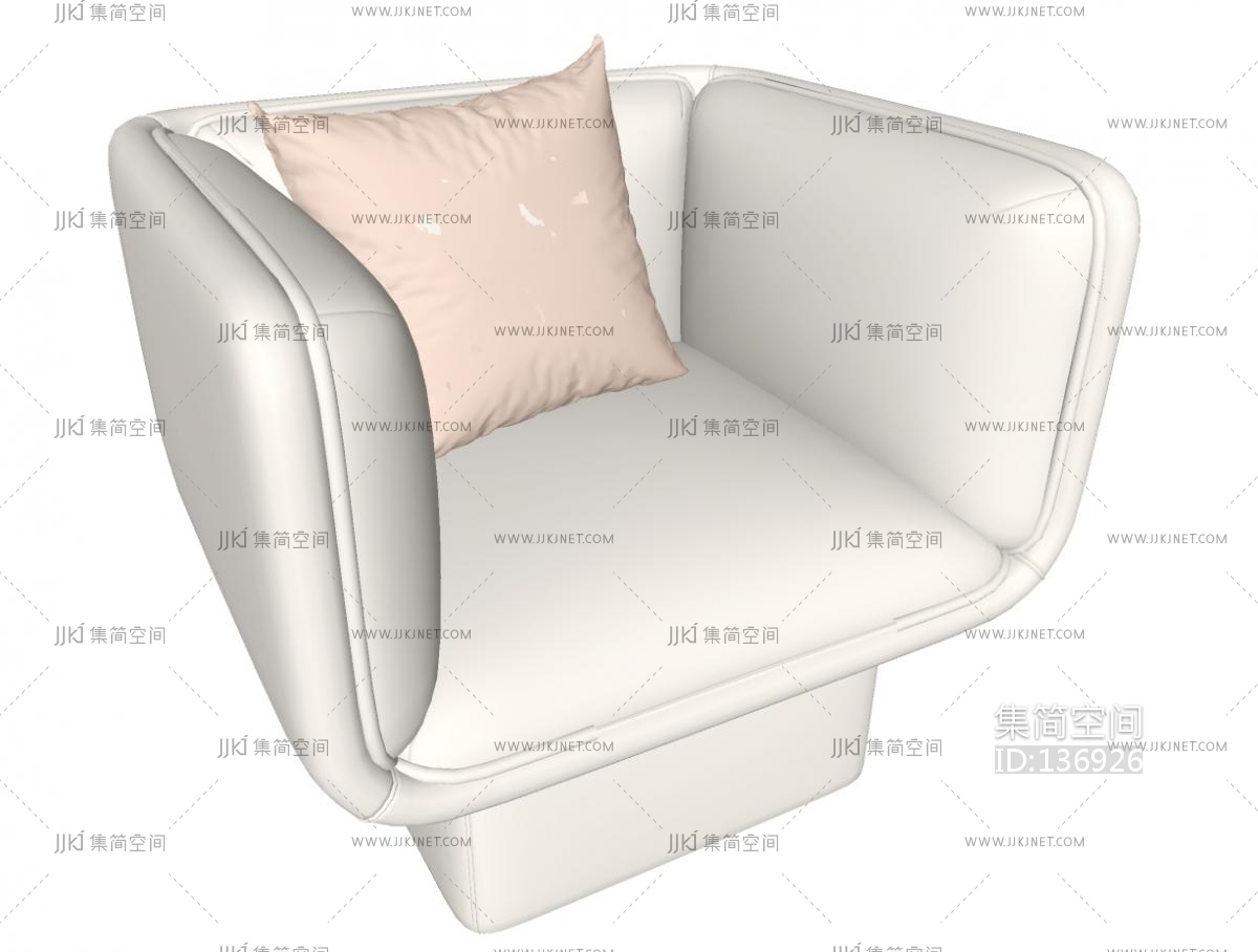 Lema 单人沙发休闲沙发su模型su草图模型下载 【集简空间】「每日更新」