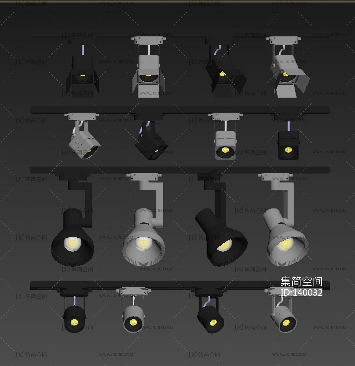 现代射灯舞台灯射灯3d模型下载 【集简空间】「每日更新」