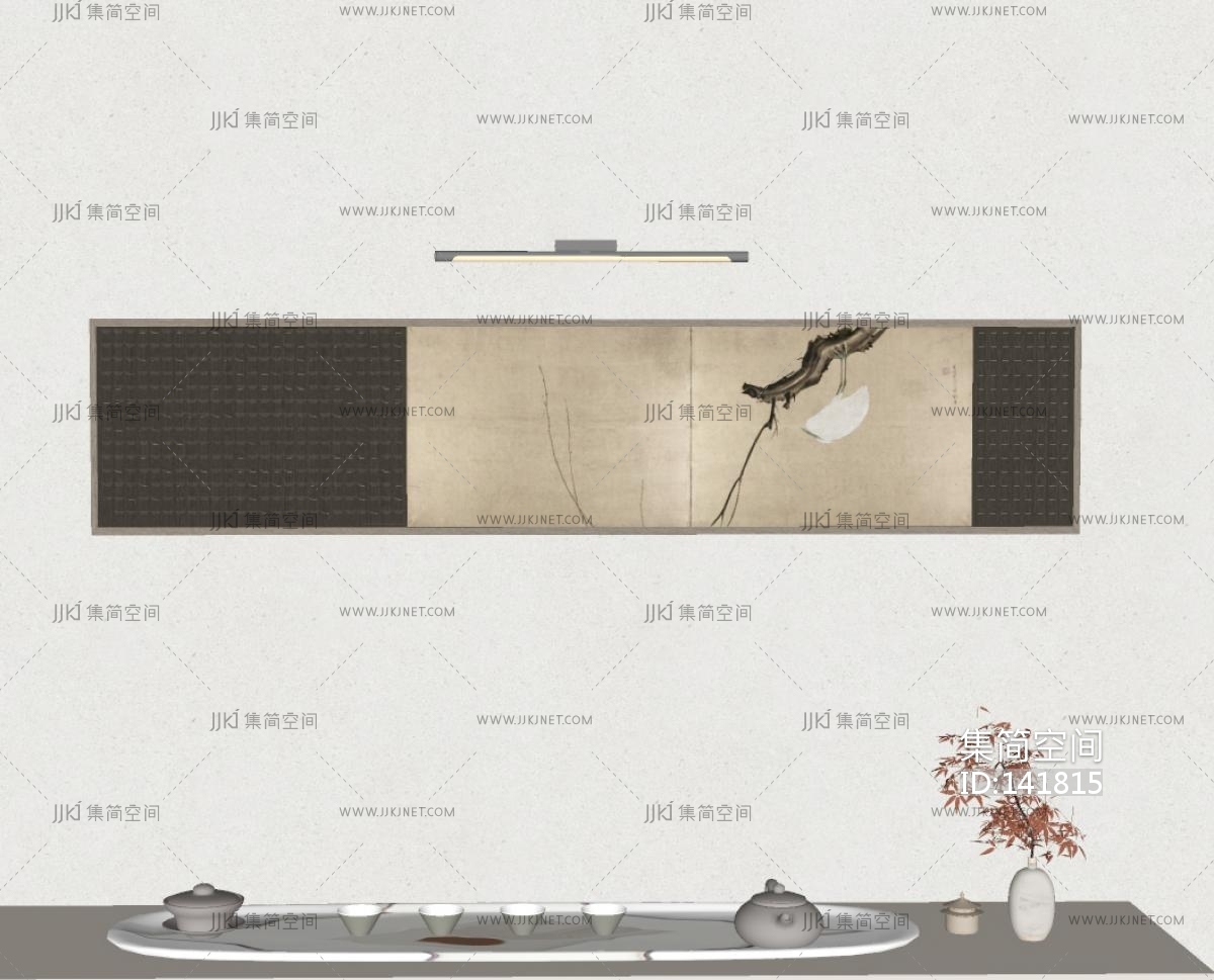 新中式装饰画su模型su草图模型下载 【集简空间】「每日更新」