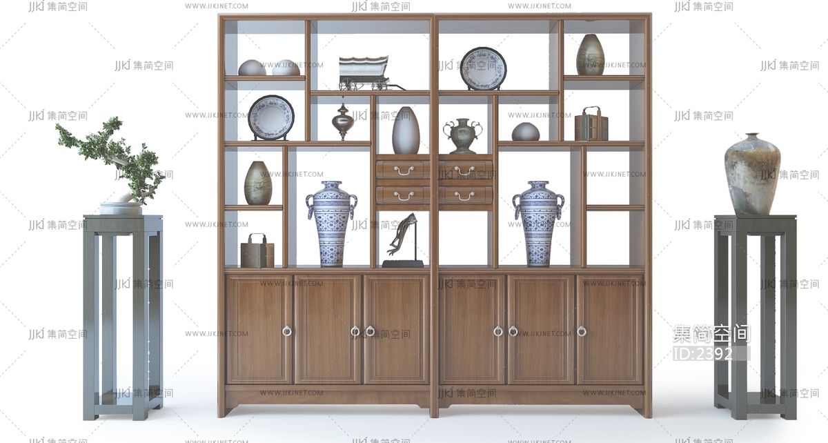 H05-0323装饰架3d模型下载-【集简空间】「每日更新」