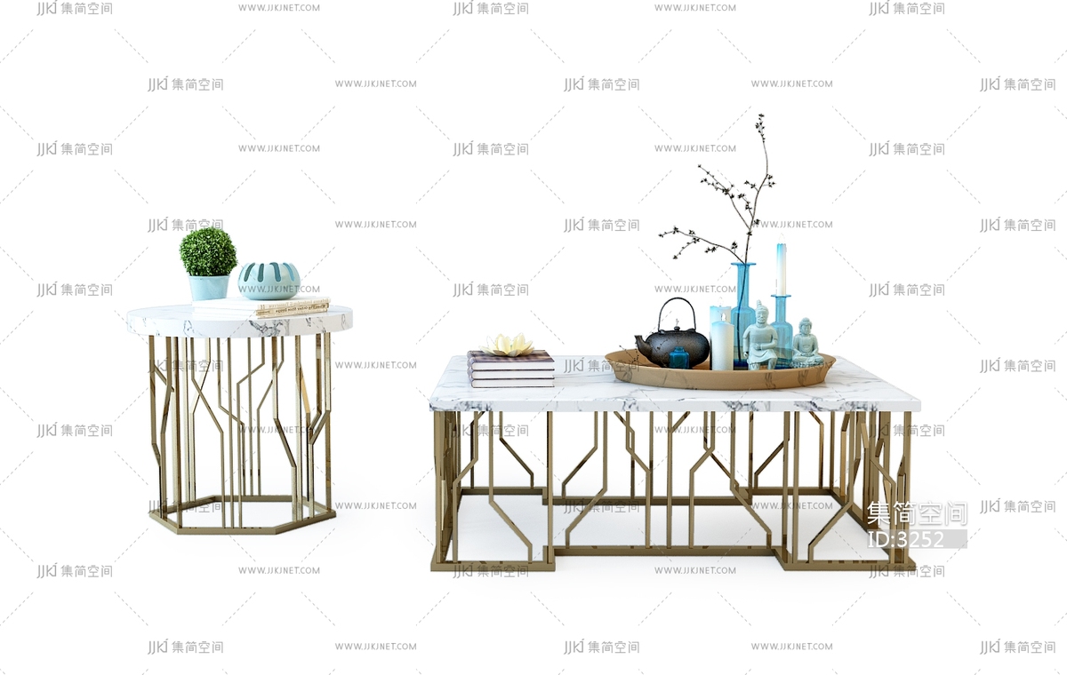 X19-0420茶几3d模型下载-【集简空间】「每日更新」