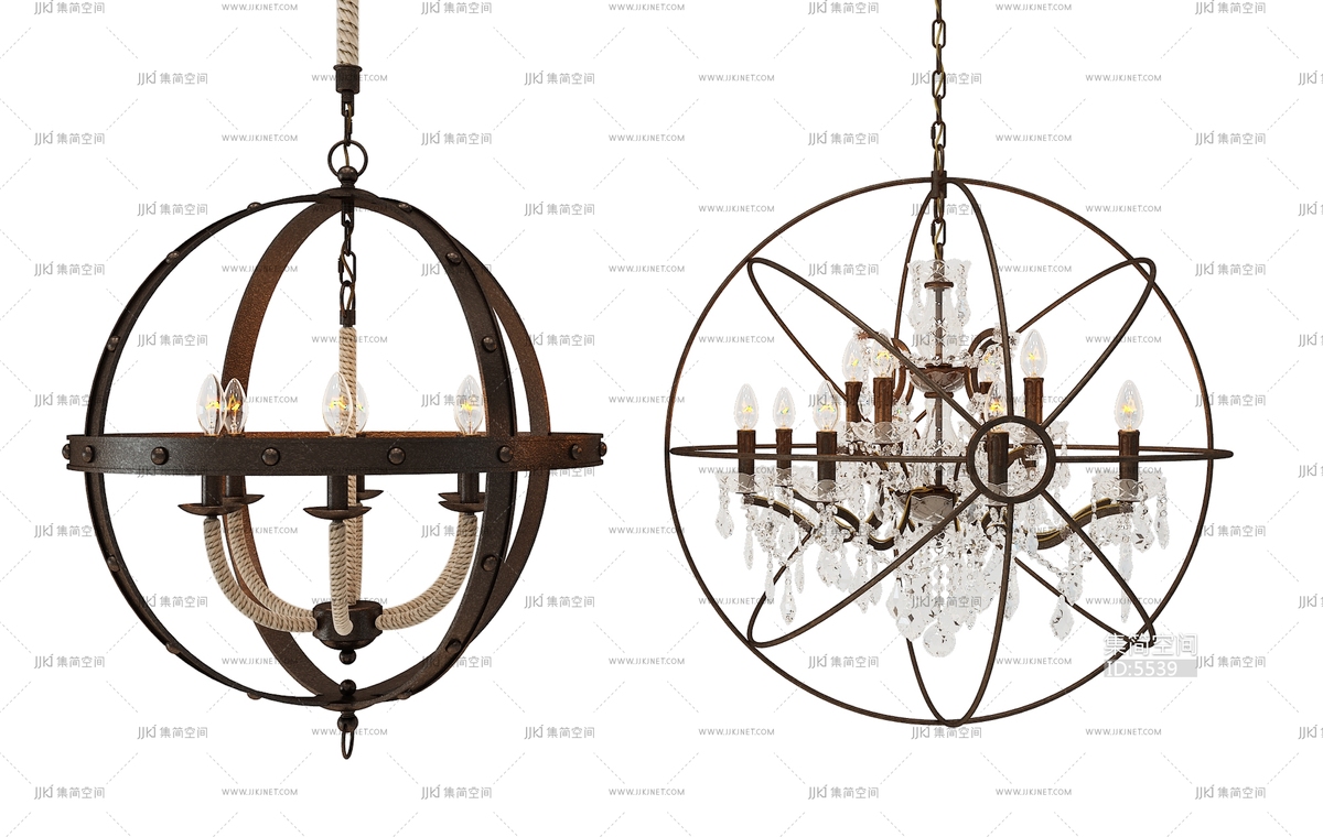 Z06-0724工业风吊灯3d模型下载-【集简空间】「每日更新」