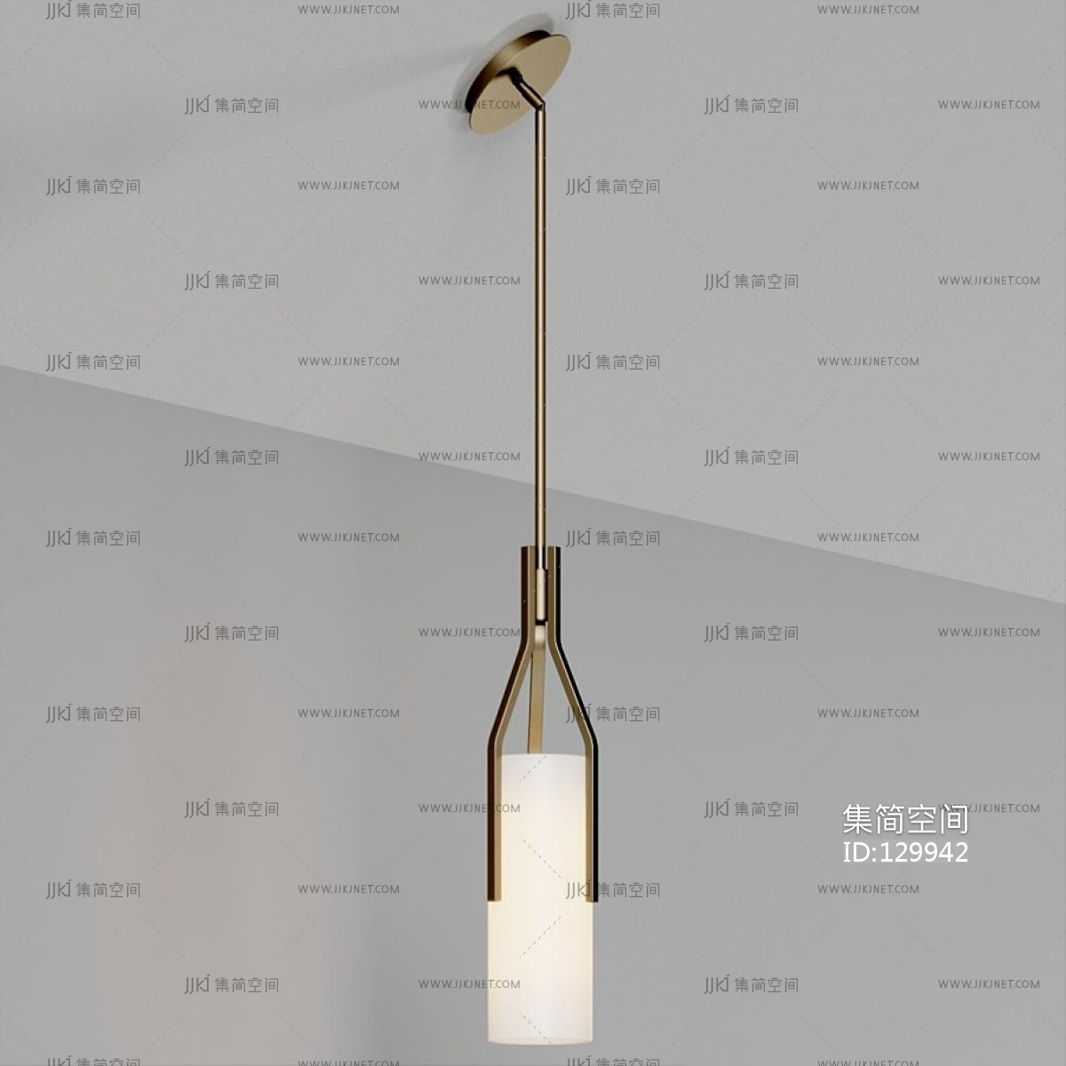 现代金属小吊灯3d模型下载 【集简空间】「每日更新」