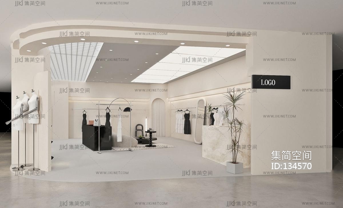 现代服装店专卖店3d模型3d模型下载 【集简空间】「每日更新」