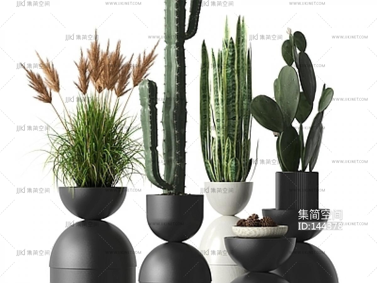 绿植盆栽摆件su模型su草图模型下载 【集简空间】「每日更新」