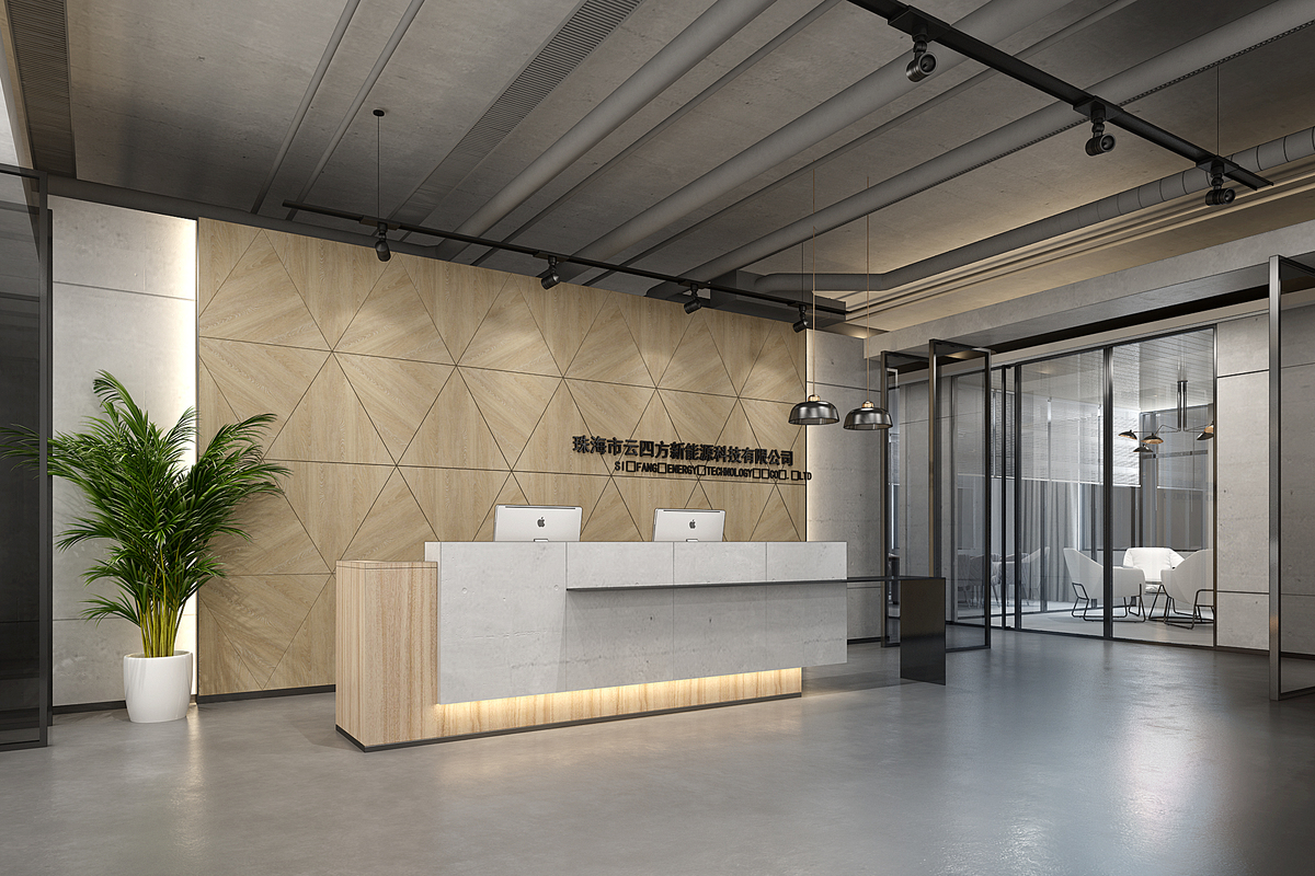 Z18-0620现代前台前厅接待服务台接待台3d模型下载-【集简空间】「每日更新」