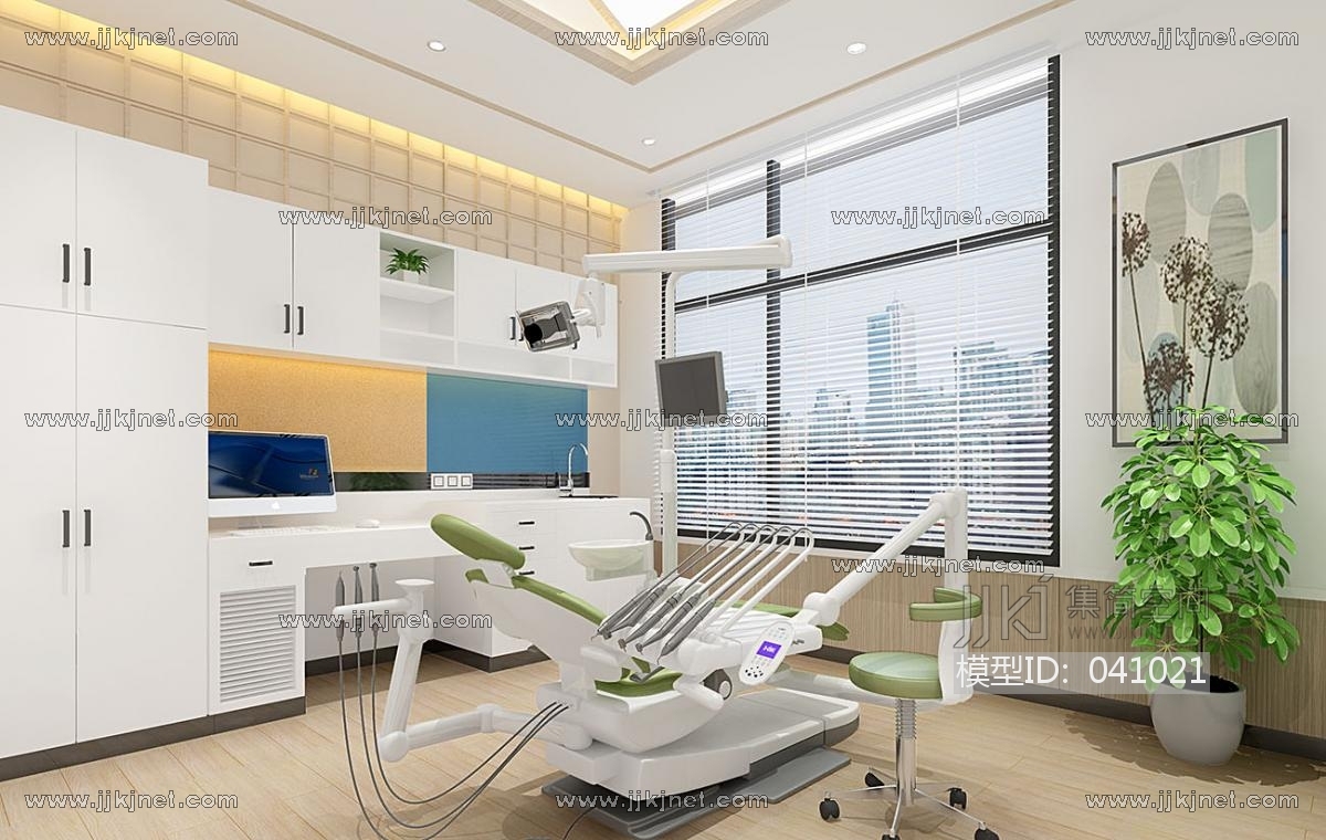 H06 0601现代口腔医院诊所牙医治疗室牙科诊疗室3d模型下载 【集简空间】「每日更新」