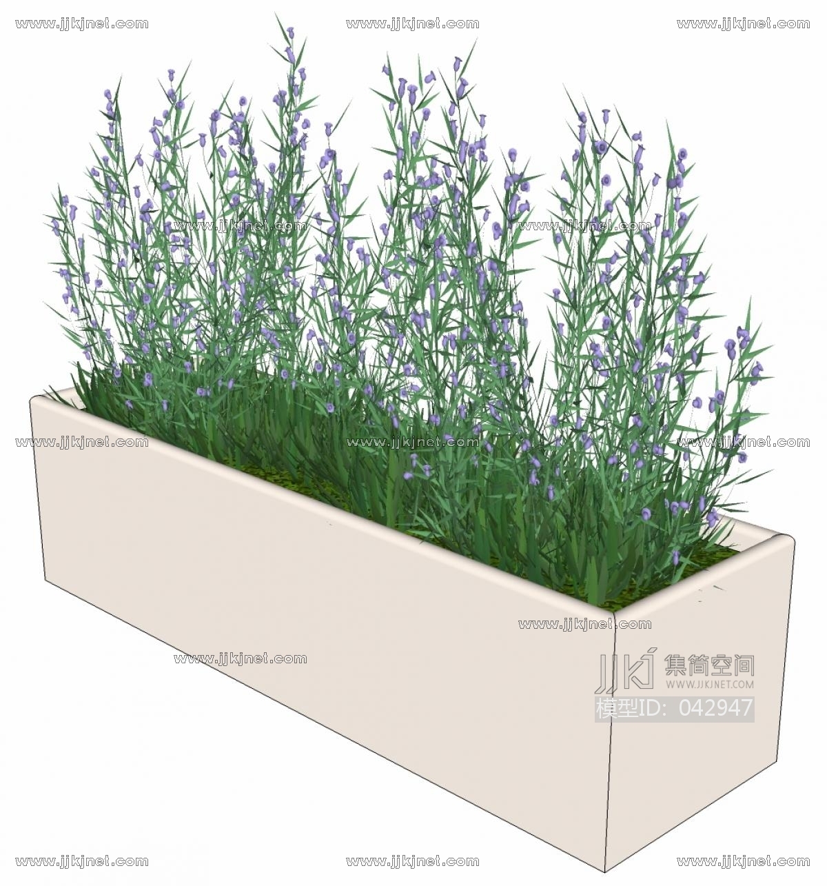现代盆栽植物绿植花槽 66 【集简空间】3d模型su模型贴图草图模型「免费下载每日更新」