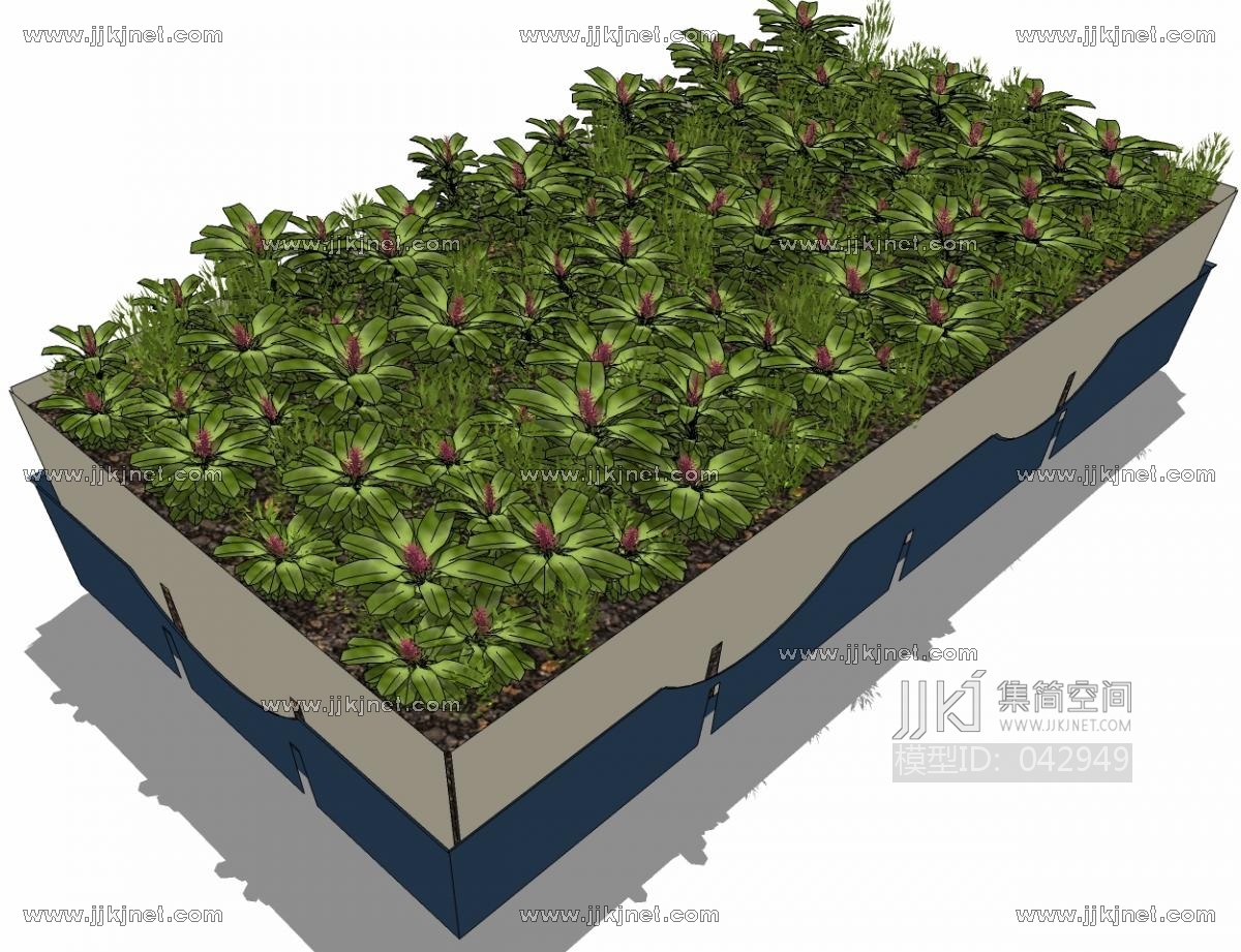 现代植物盆栽花槽 60 【集简空间】3d模型su模型贴图草图模型「免费下载每日更新」