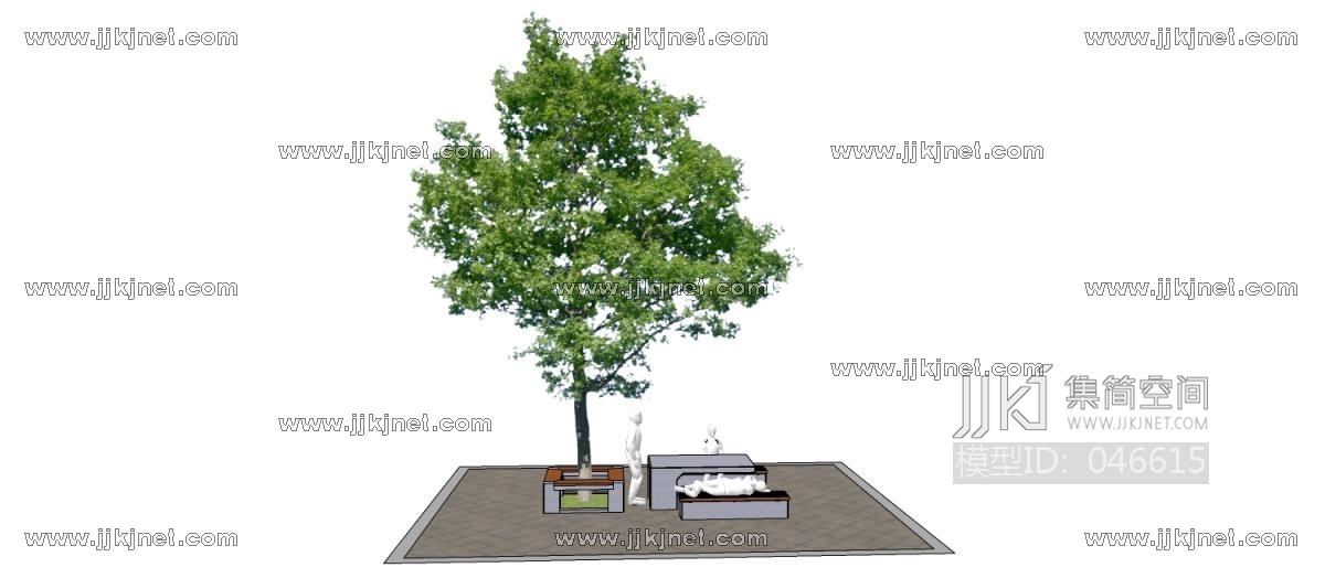 街道景观树池 2d 37 【集简空间】3d模型su模型贴图草图模型「免费下载每日更新」