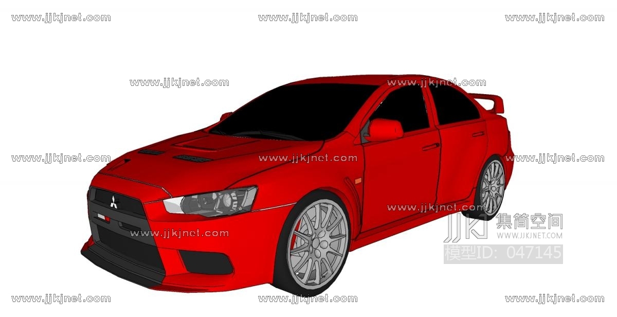 Mitbishi Lancer Evo Xsu草图模型下载-【集简空间】「每日更新」