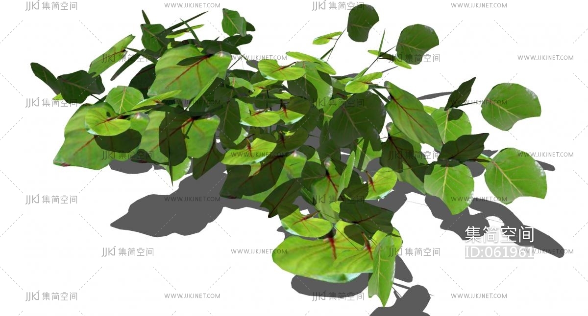室外园林3d景观地被植物灌木 1 【集简空间】3d模型su模型贴图草图模型「免费下载每日更新」