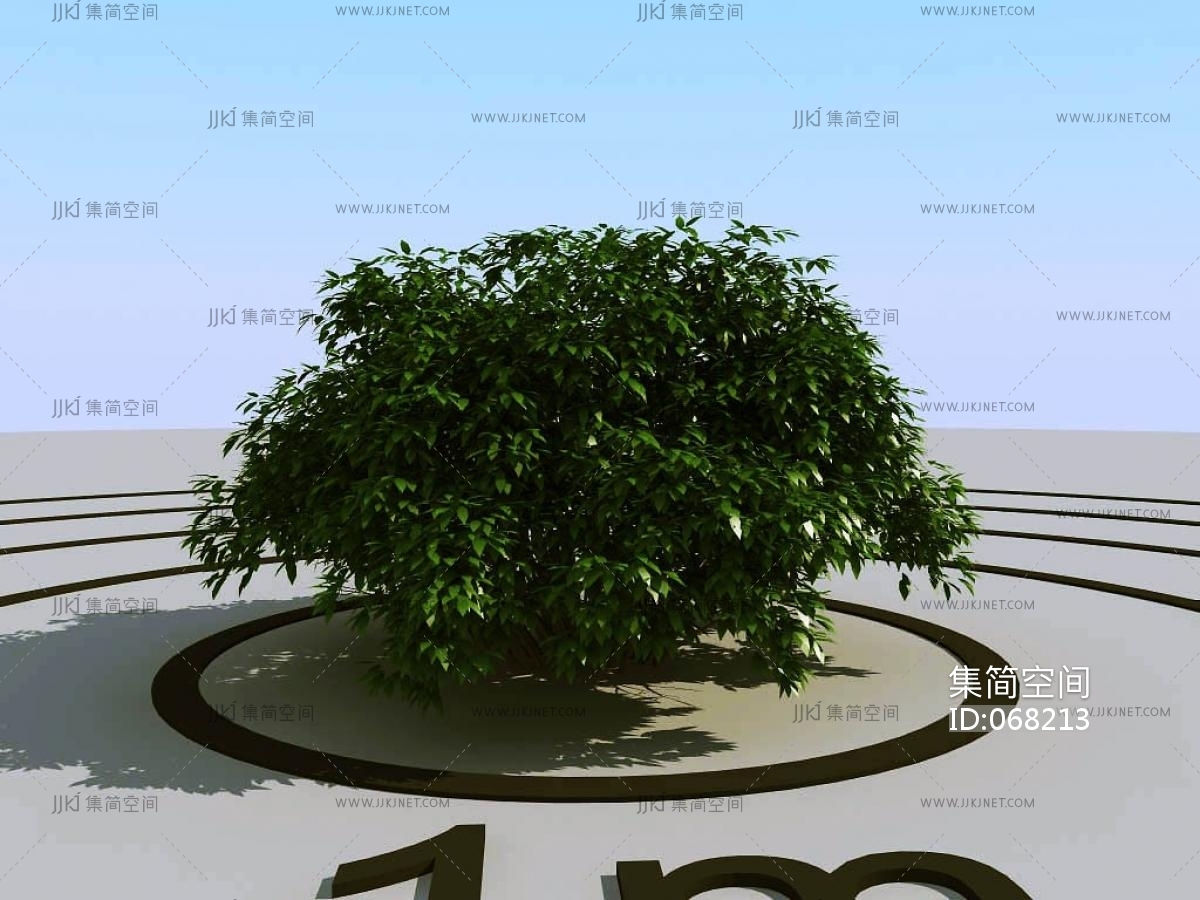 051灌木植物球绿植 【集简空间】3d模型su模型贴图草图模型「免费下载每日更新」