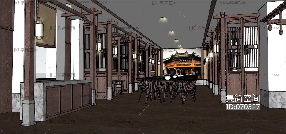 餐厅 【集简空间】3d模型su模型贴图草图模型「免费下载每日更新」