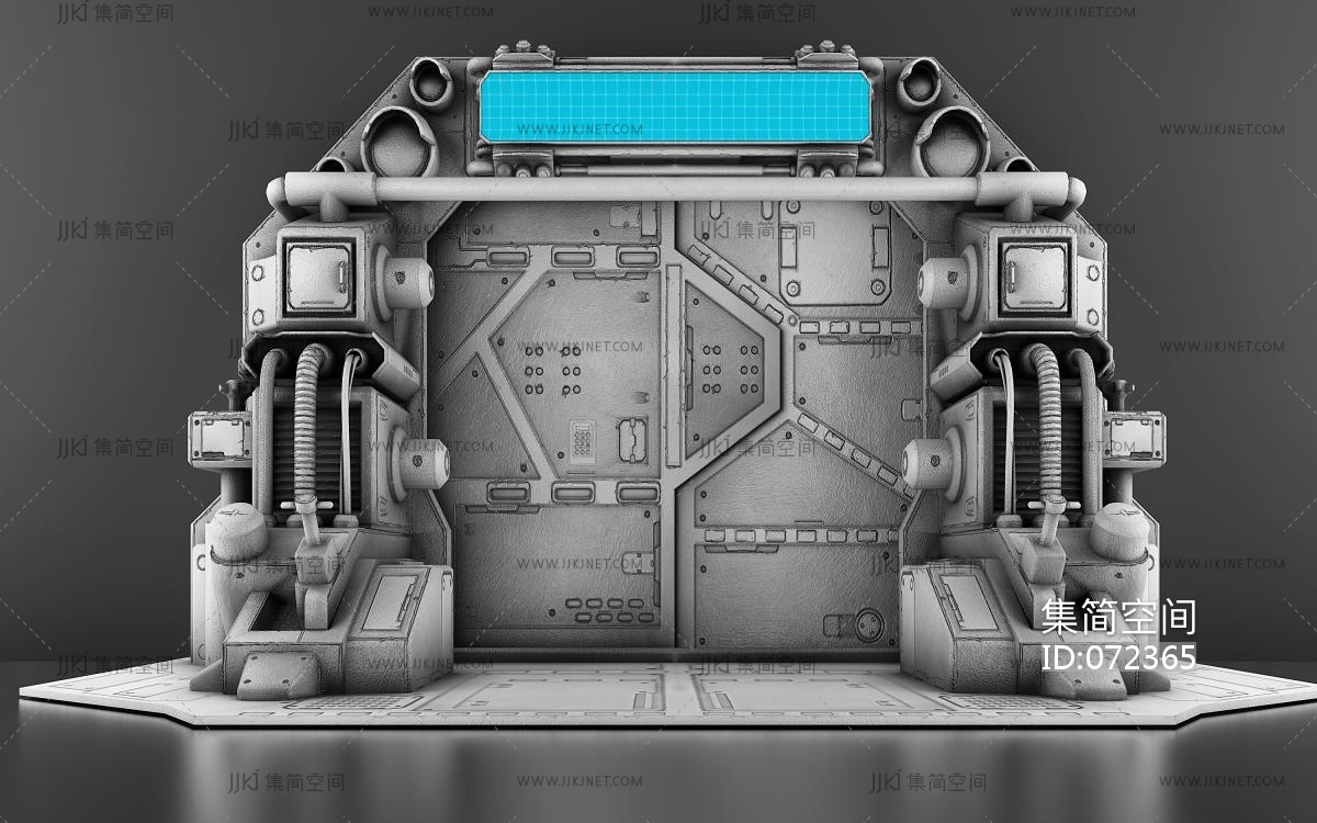 太空站宇宙飞船太空舱门 【集简空间】3d模型su模型贴图草图模型「免费下载每日更新」