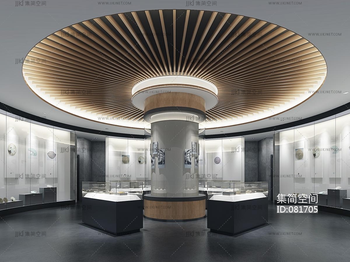 现代圆形展厅 【集简空间】3d模型su模型贴图草图模型「免费下载每日更新」