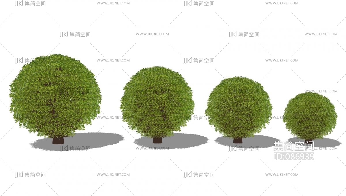 灌木绿篱,树球 【集简空间】3d模型su模型贴图草图模型「免费下载每日更新」