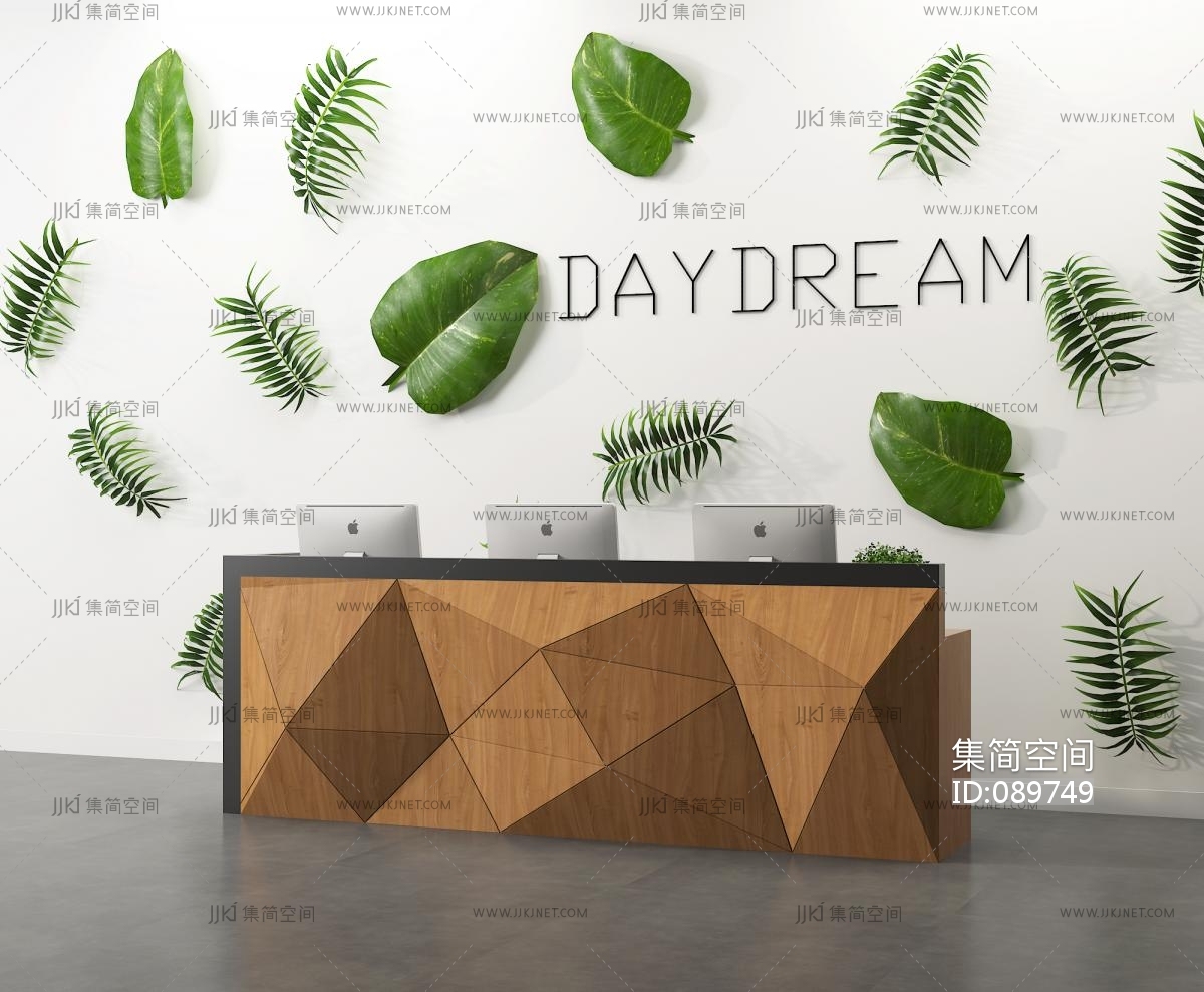 现代接待台，3d模型下载-【集简空间】「每日更新」