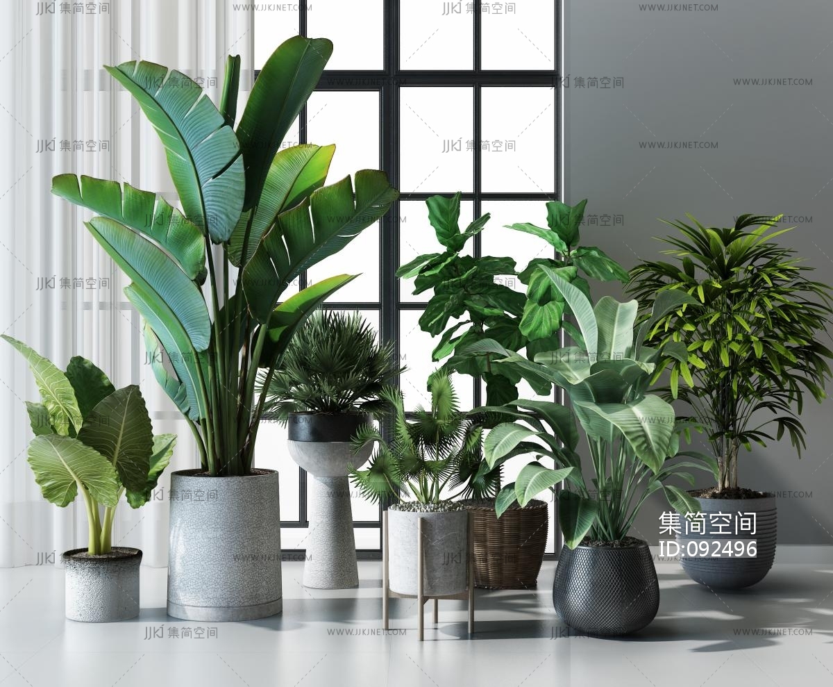 植物盆栽 【集简空间】3d模型su模型贴图草图模型「免费下载每日更新」