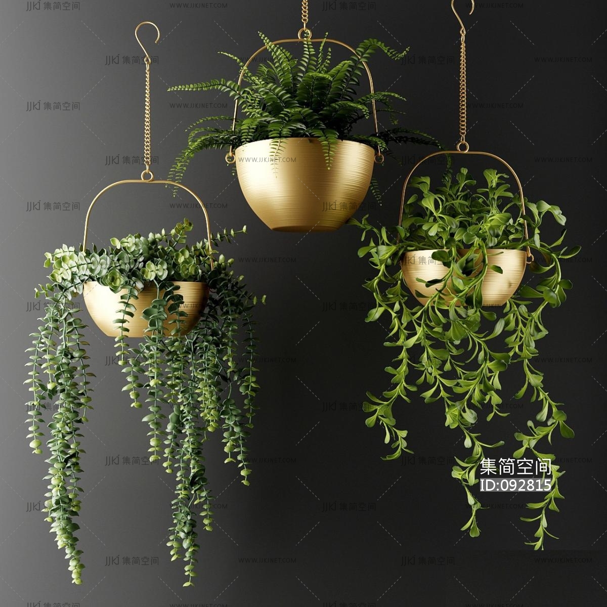 吊装植物吊篮 【集简空间】3d模型su模型贴图草图模型「免费下载每日更新」