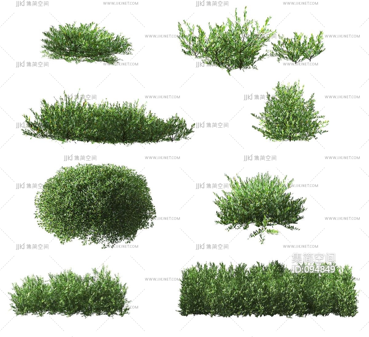 现代灌木植物绿植 【集简空间】3d模型su模型贴图草图模型「免费下载每日更新」